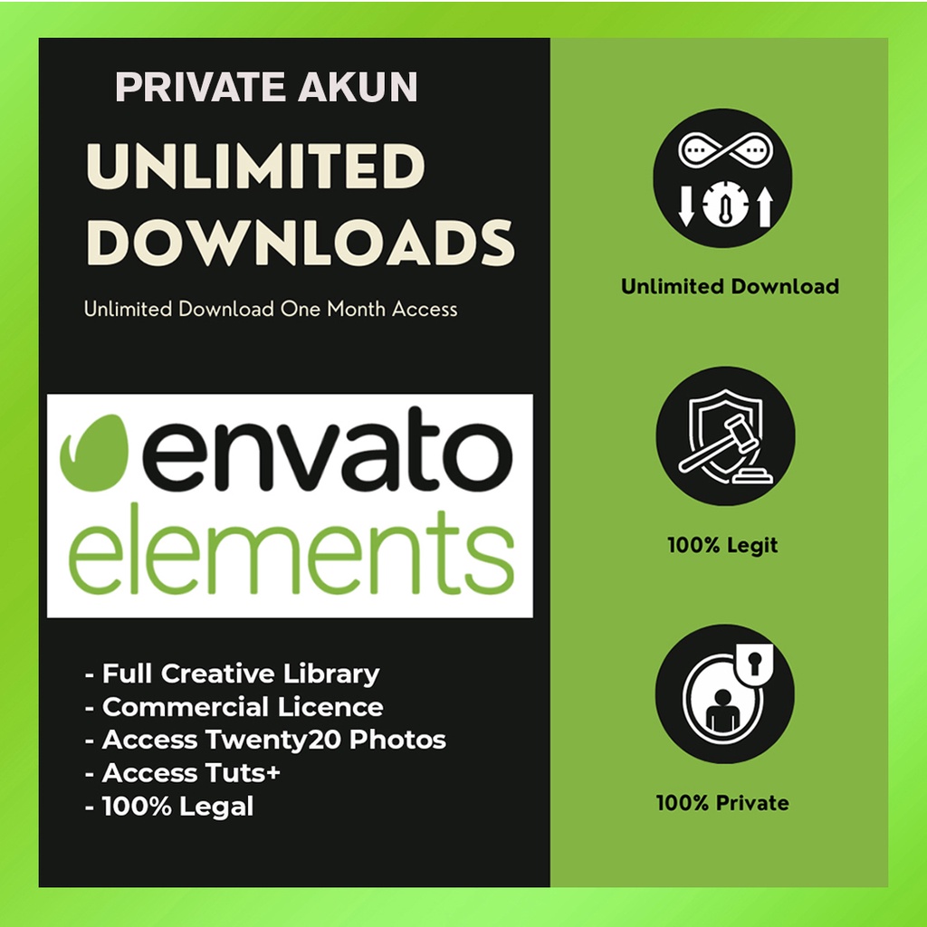 Jual Envato Element Private Akun Seminggu | Shopee Indonesia