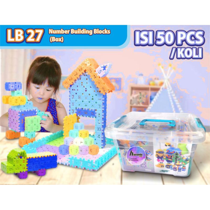 Jual HANANIASTORE MAINAN EDUKASI BLOCK PINTAR BRICKS LB.27 MAINAN BALOK ...