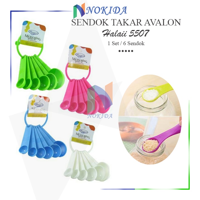 Jual Nokida Sendok Takaran Kue 6 In 1 Hawaii [Avalon 5507] / Sendok ...
