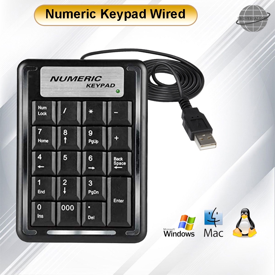 Jual Keyboard Numeric /Numeric Keypad Cable USB 19 Keys | Shopee Indonesia