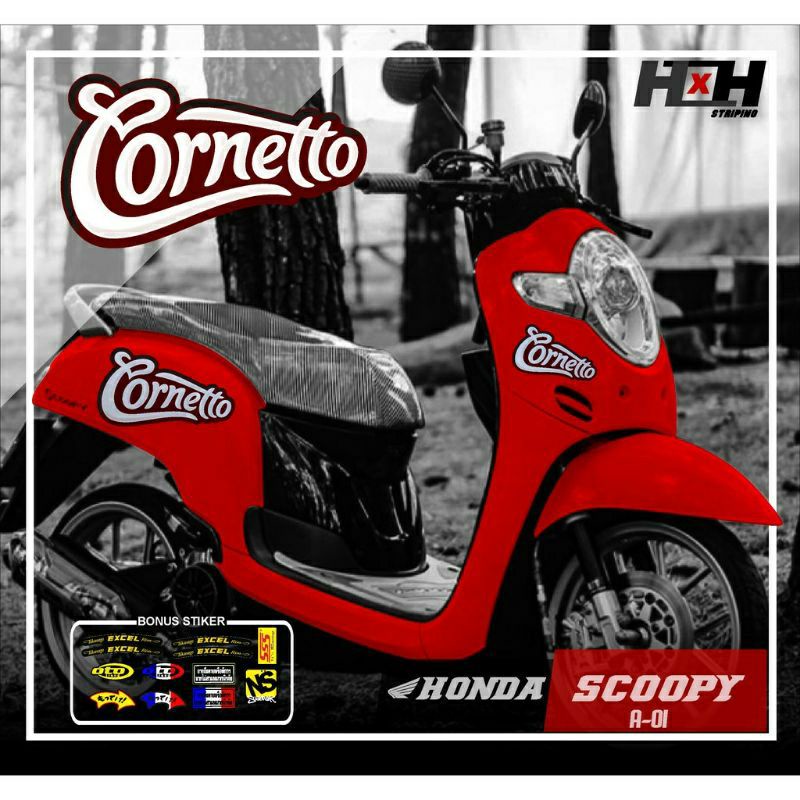 Jual STICKER STRIPING CORNETTO CUSTOM ALL MOTOR | Shopee Indonesia