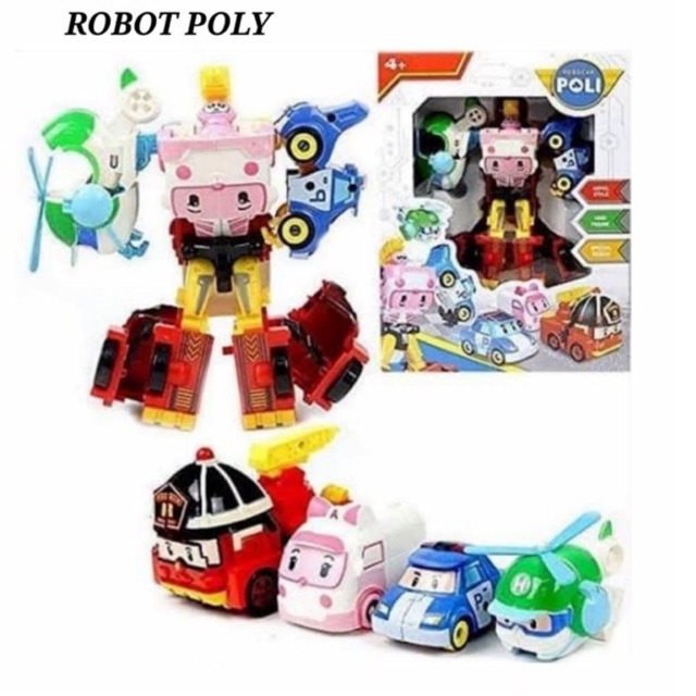 Jual MAINAN ROBOT POLI 4 IN 1 POLI BERSATU ROBOT POLI TRANSFORMER ...