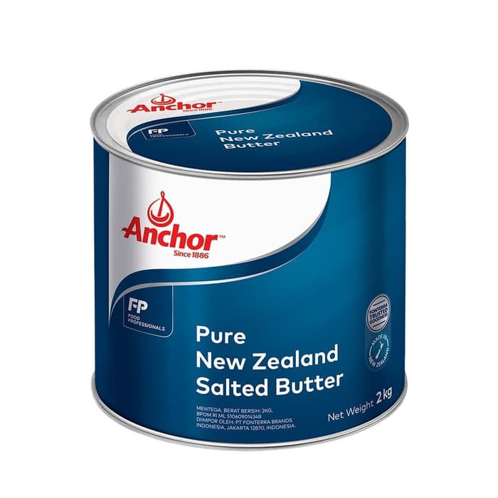 Jual Anchor Pure New Zealand Salted Butter 2Kg - Mentega 2 Kg | Shopee ...