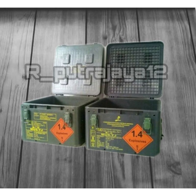 Jual KOTAK PELURU/BOX JATAH/BOX PELURU/BOX PINDAD TNI | Shopee Indonesia