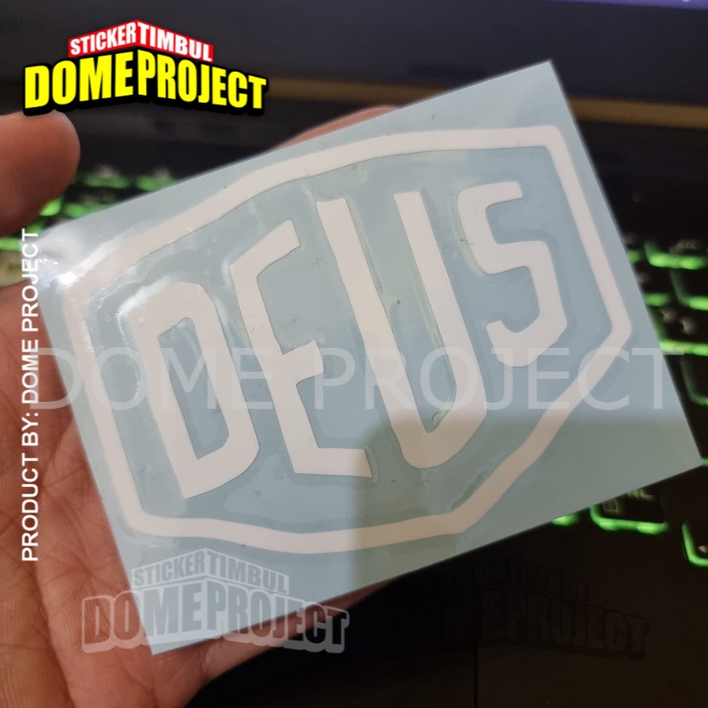 Jual STIKER CUTTING MOTOR HELM KACA MOBIL LOGO DEUS STICKER DECAL ...