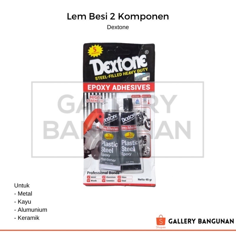 Jual Lem Dextone 5 Menit Epoxy Adhesive - 48gr 2 Komponen Lem Besi ...