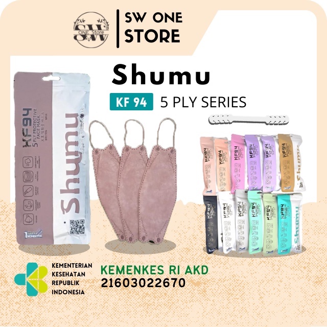 Jual Masker KF94 EMBOSS SHUMU 5 ply model AERLOOP - Isi 10 pcs | Shopee ...