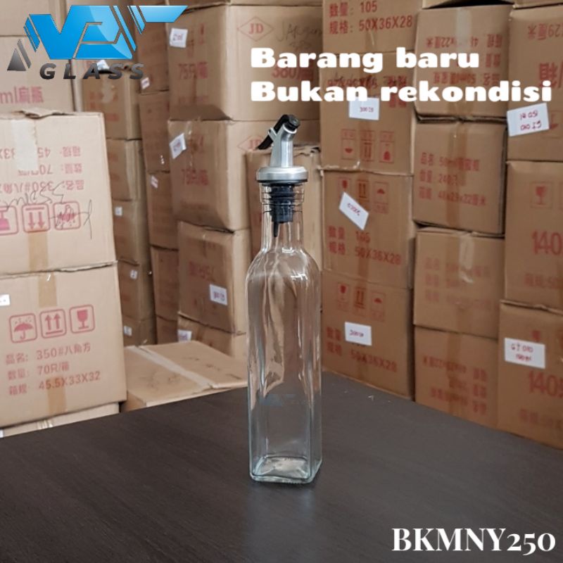 Jual BKMNY250 botol kaca minyak 250ml / botol cuka / kecap / botol ...
