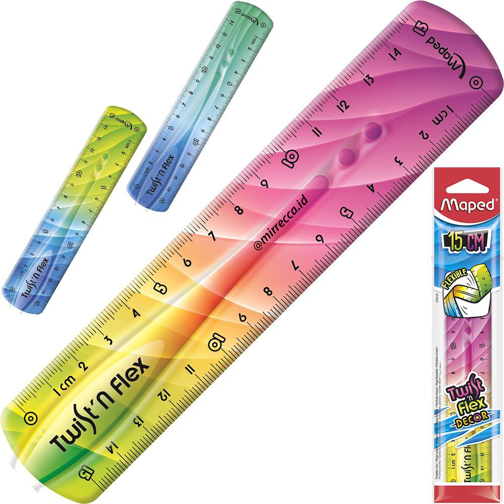 Jual MAPED TWIST N FLEX DECOR PLASTIC RULER 15 CM / PENGGARIS MISTAR ...