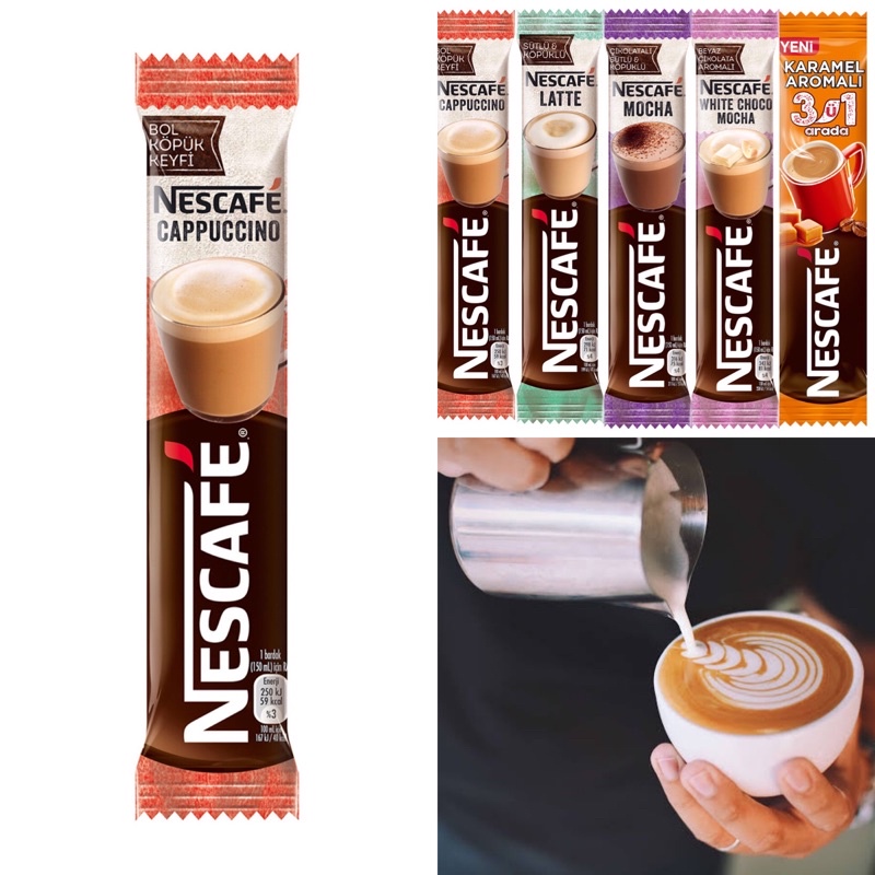 Jual Nescafe Cappucino Turkey 14 gram minuman Turki Nescafe Cappuccino ...