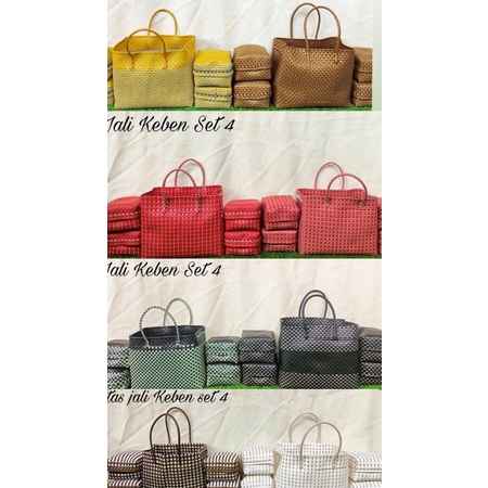 Jual Tas anyam jali premium asli bali keben jali set 4 | Shopee Indonesia
