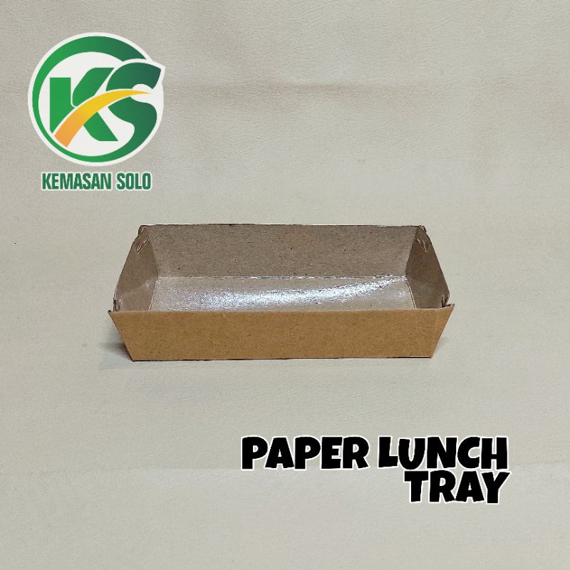Jual PAPER Lunch Tray kraft eco ukuran MEDIUM | Shopee Indonesia