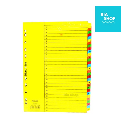 Jual PEMBATAS ORDNER/ PEMBATAS KERTAS/PEMBATAS FILE 1-12 - INDEX BANTEX ...