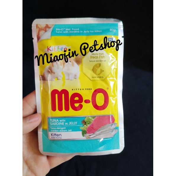 Jual Meo pouch Tuna Sardine kitten 80gr - Cat Food Wet Food Makanan ...