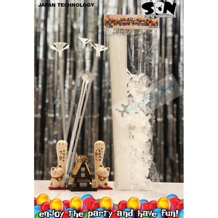 Jual Tangkai Balon / Stick Balon isi 50 Pcs ( Transparant ) | Shopee ...