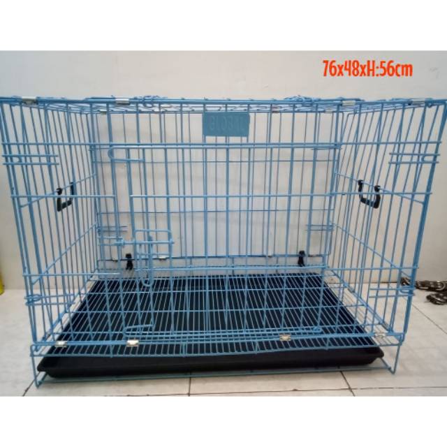 Jual Kandang Besi Lipat Hewan 2 Pintu 76x48x60cm | Shopee Indonesia