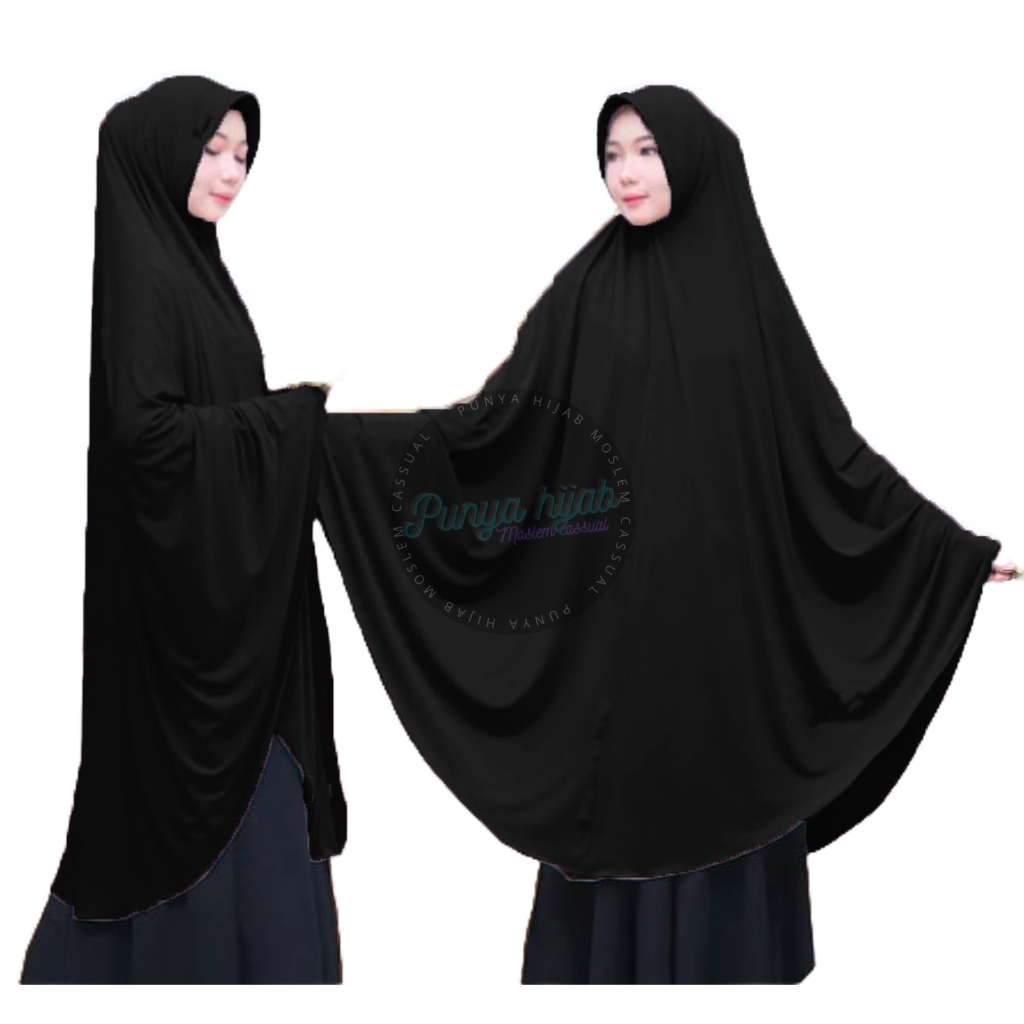 Jual Jilbab Syari Super Jumbo XXXXL Polos Jersey Premium Khimar Syari ...