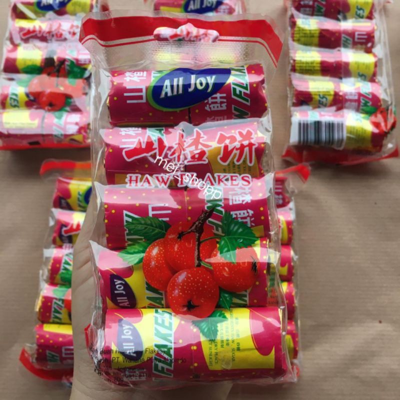 Jual MANISAN BUAH HAW FLAKES KECIL/SANCA KECIL 10 ROLL-CEMILAN BUAH HAW ...