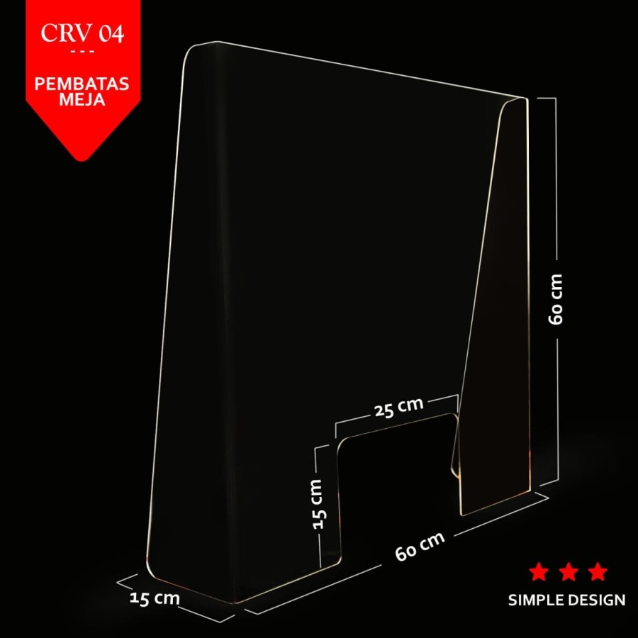 Jual Acrylic Table Divider Knock Down - Pembatas Meja Akrilik | Shopee ...