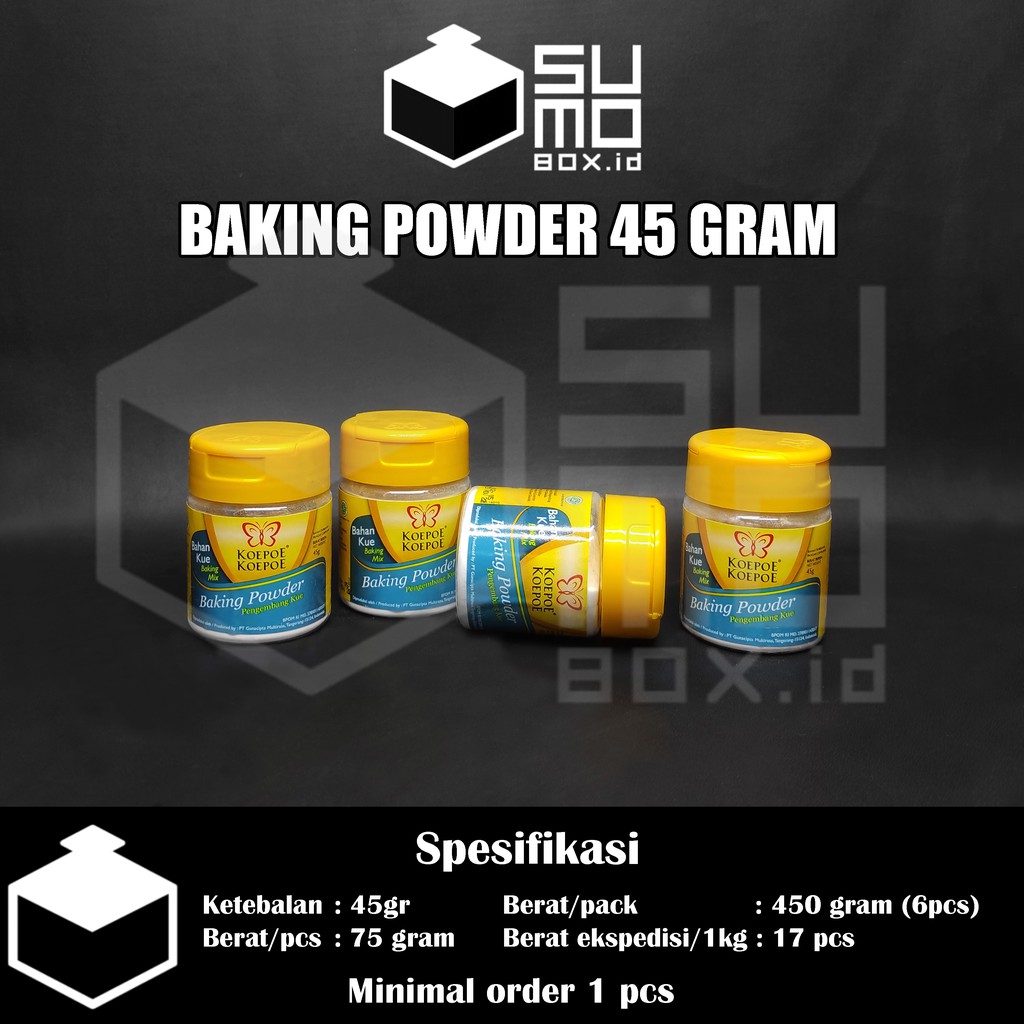 Jual Baking powder Koepoe Koepoe 45gram Kupu | Shopee Indonesia