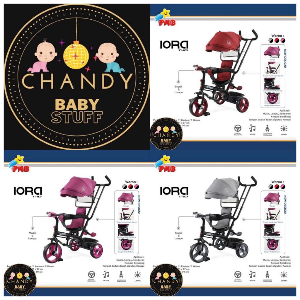 Jual SEPEDA ANAK RODA TIGA IORA T-10, T-11, T-22 (TERBARU) | Shopee ...