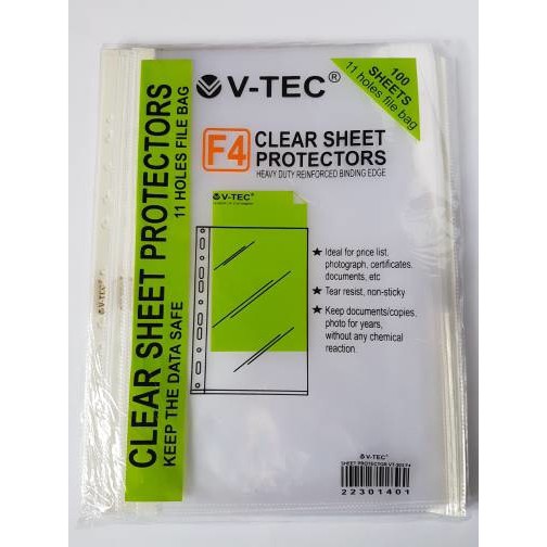 Jual Sheet Protector F4 Merk Vtec | Shopee Indonesia