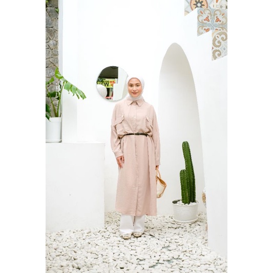 Jual Emikoawa - Long Tunik Arabela / Tunik Crinkle / Kemeja Krinkle ...