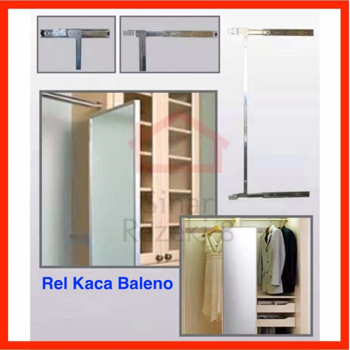 Jual Rel Kaca Baleno Cermin Mirror Rail Lemari Pakaian Tarik Pull ...