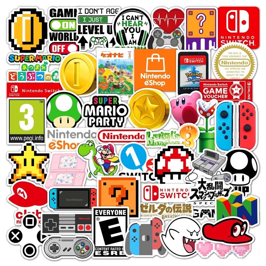 Jual Nintendo Sticker Pack (50pcs) | Shopee Indonesia