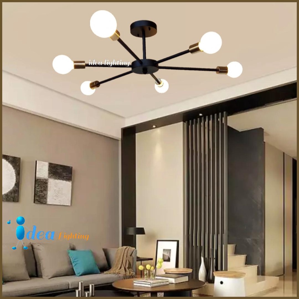 Jual Lampu gantung MODERN MINIMALIS IRON STAR TYPE 300/6 pendant light ...