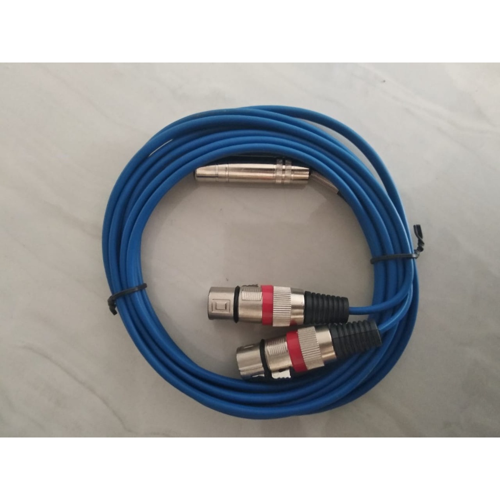 Jual kabel Kitani premium 3M Soket Akai Stereo to 2 Jack XRL Female ...