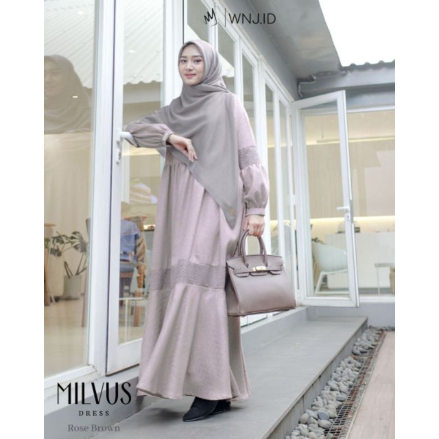 Jual MILVUS DRESS BY WANOJA HIJAB WNJ (TANYA STOK) | Shopee Indonesia