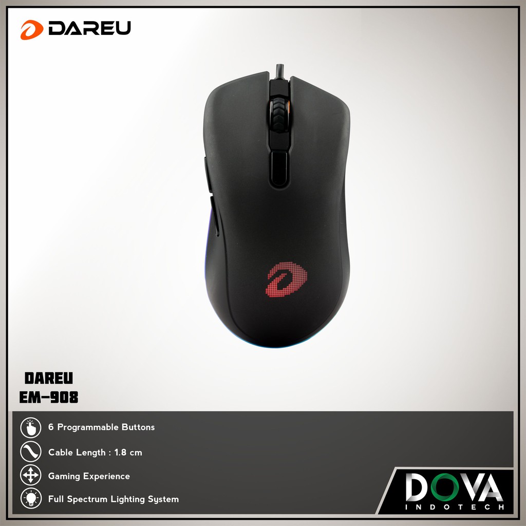 Jual Mouse Gaming Dareu EM-908 / Mouse Dareu EM-908 | Shopee Indonesia