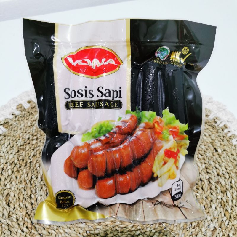 Jual Yona Sosis Sapi Beef Sausage Isi 12 450gr | Shopee Indonesia
