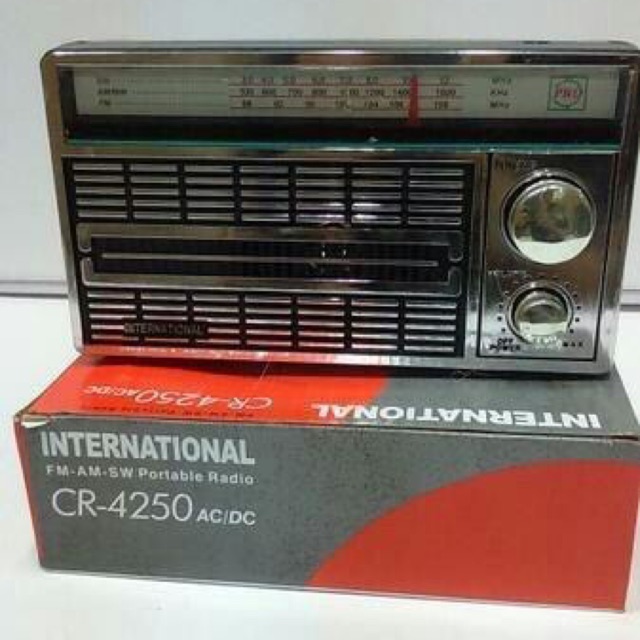 Jual Radio murah jadul international AC-DC AM-FM | Shopee Indonesia