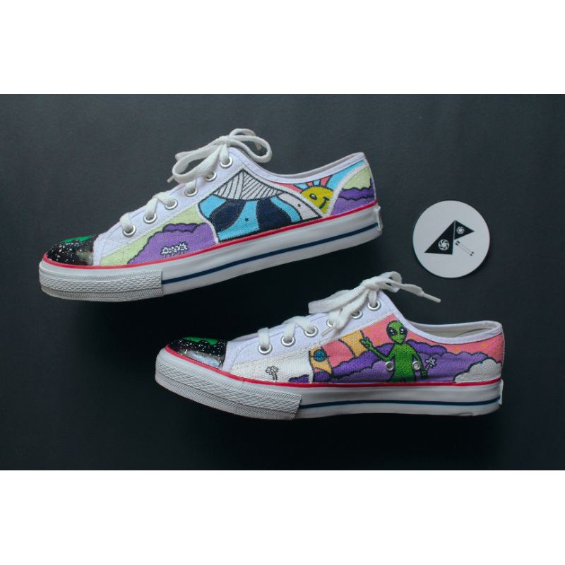 Jual Sepatu Lukis Custom (all star low) - BACA DESKRIPSI DULU | Shopee ...