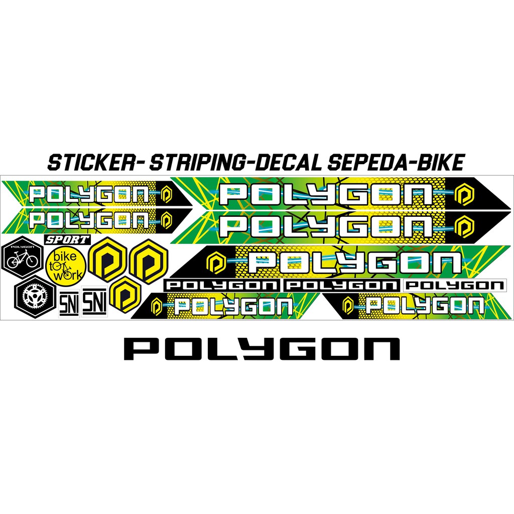 Jual STICKER BUAT SEPEDA POLYGON STRIPING | Shopee Indonesia