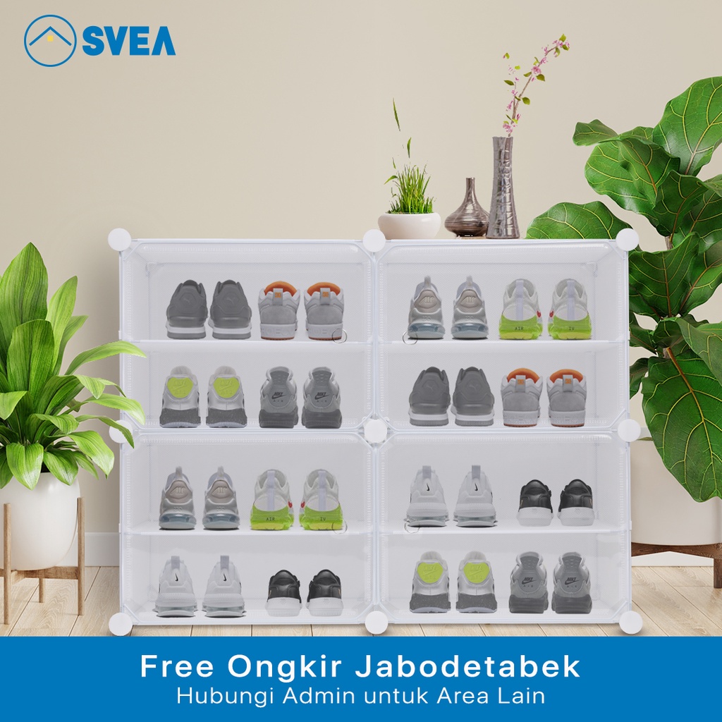 Jual SVEA Molje 2X2 Shoe Cabinet - Rak Sepatu Minimalis | Shopee Indonesia