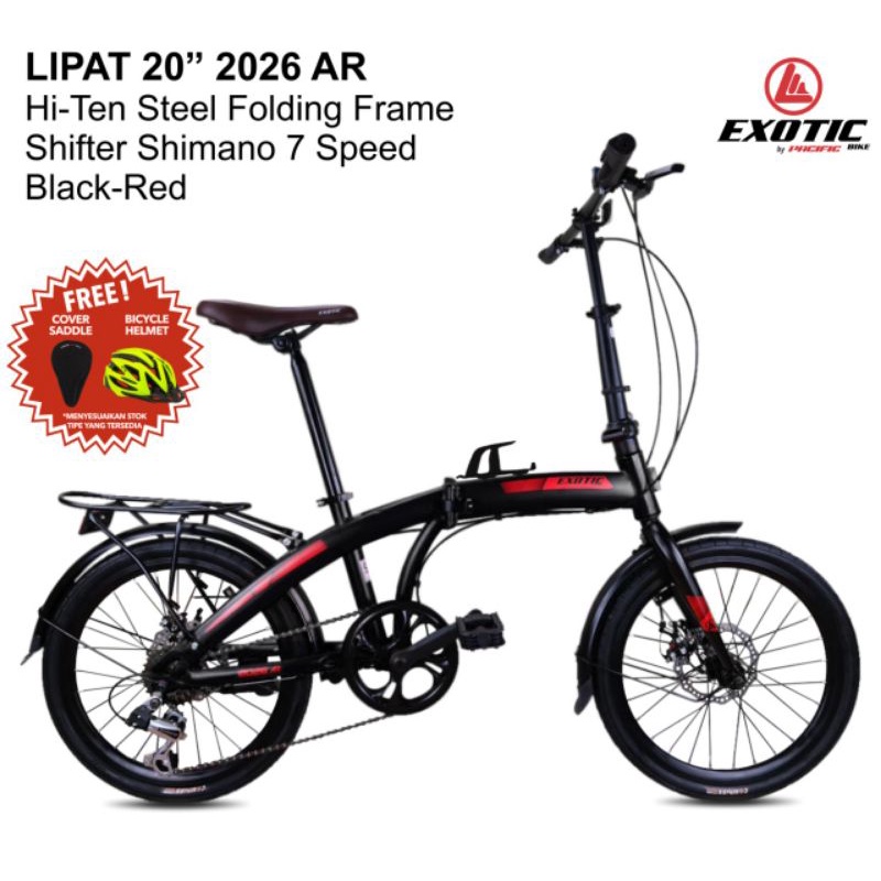 Jual Sepeda Lipat Exotic 20 Inch Exotic 2026 AR Free Helm dan Cover ...