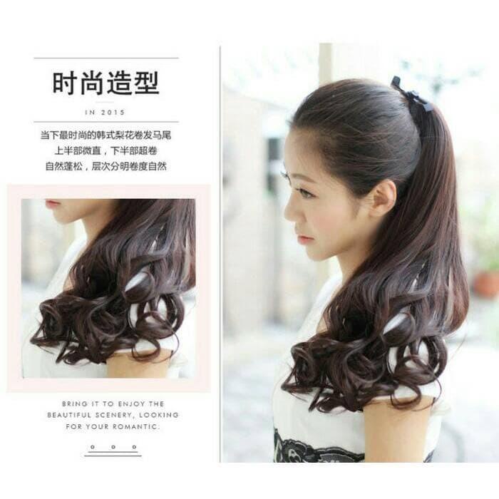 Jual Hairclip Ponytail Rambut Sambungan Kuncir Satu Kuda Clip Extension ...