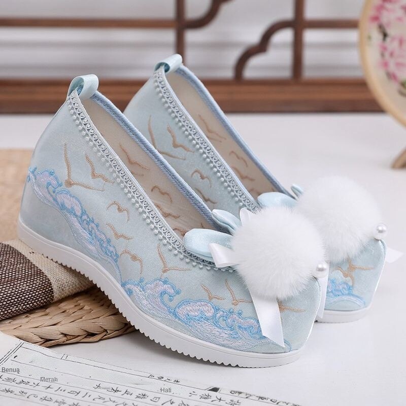 Jual Hanfu shoes super fairy student ancient embroidered shoes original ...
