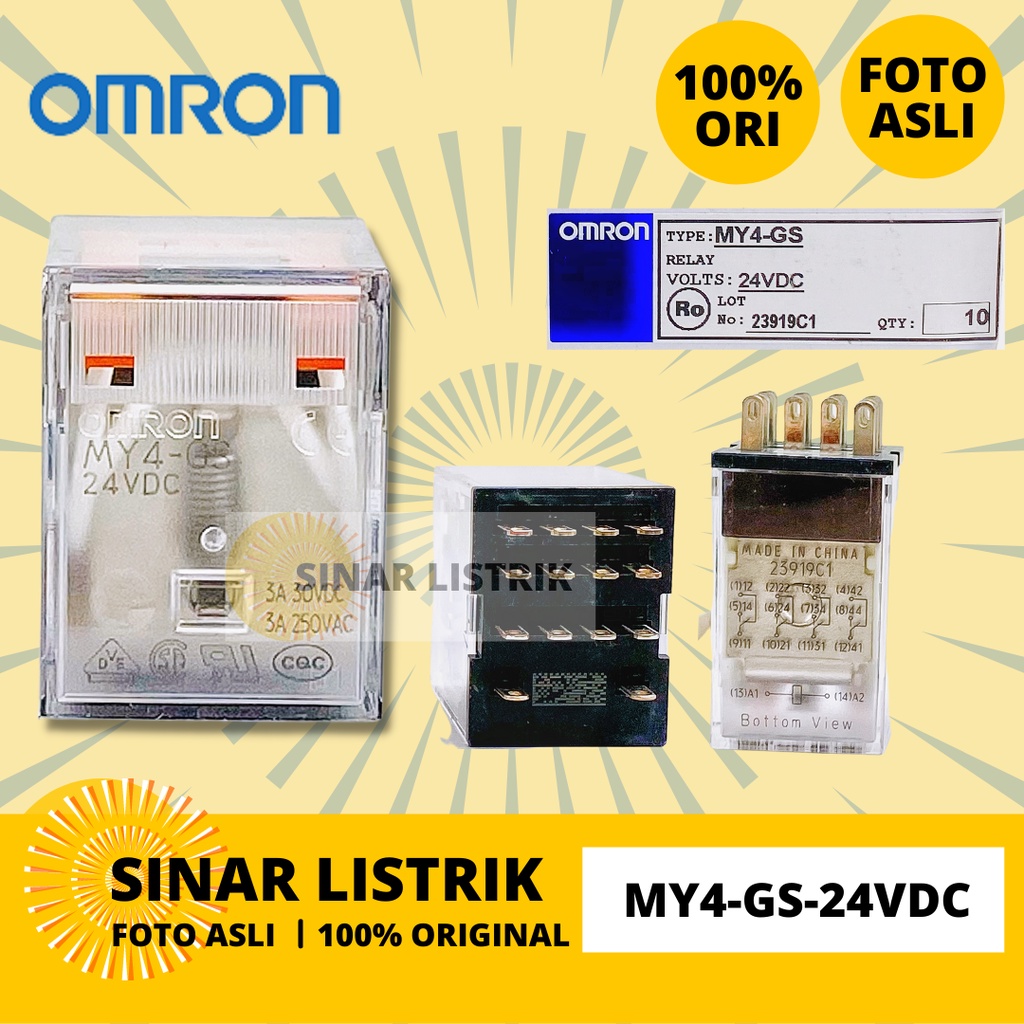 Jual OMRON RELAY MY4-GS-24VDC MY4 GS 24VDC 14PIN | Shopee Indonesia