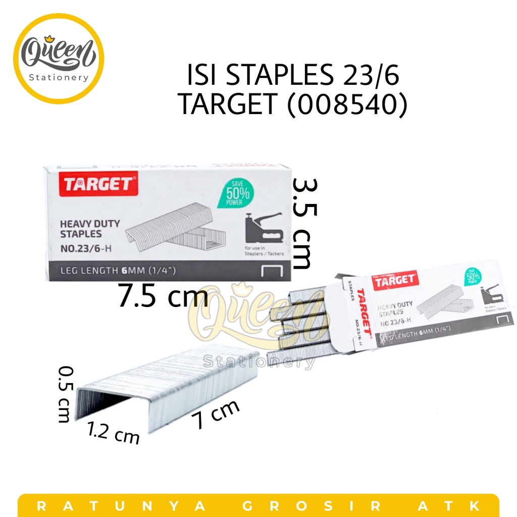 Jual 1 KOTAK KECIL ISI STAPLES 23/6 TARGET (R-2122) / ISI STAPLER BESAR ...