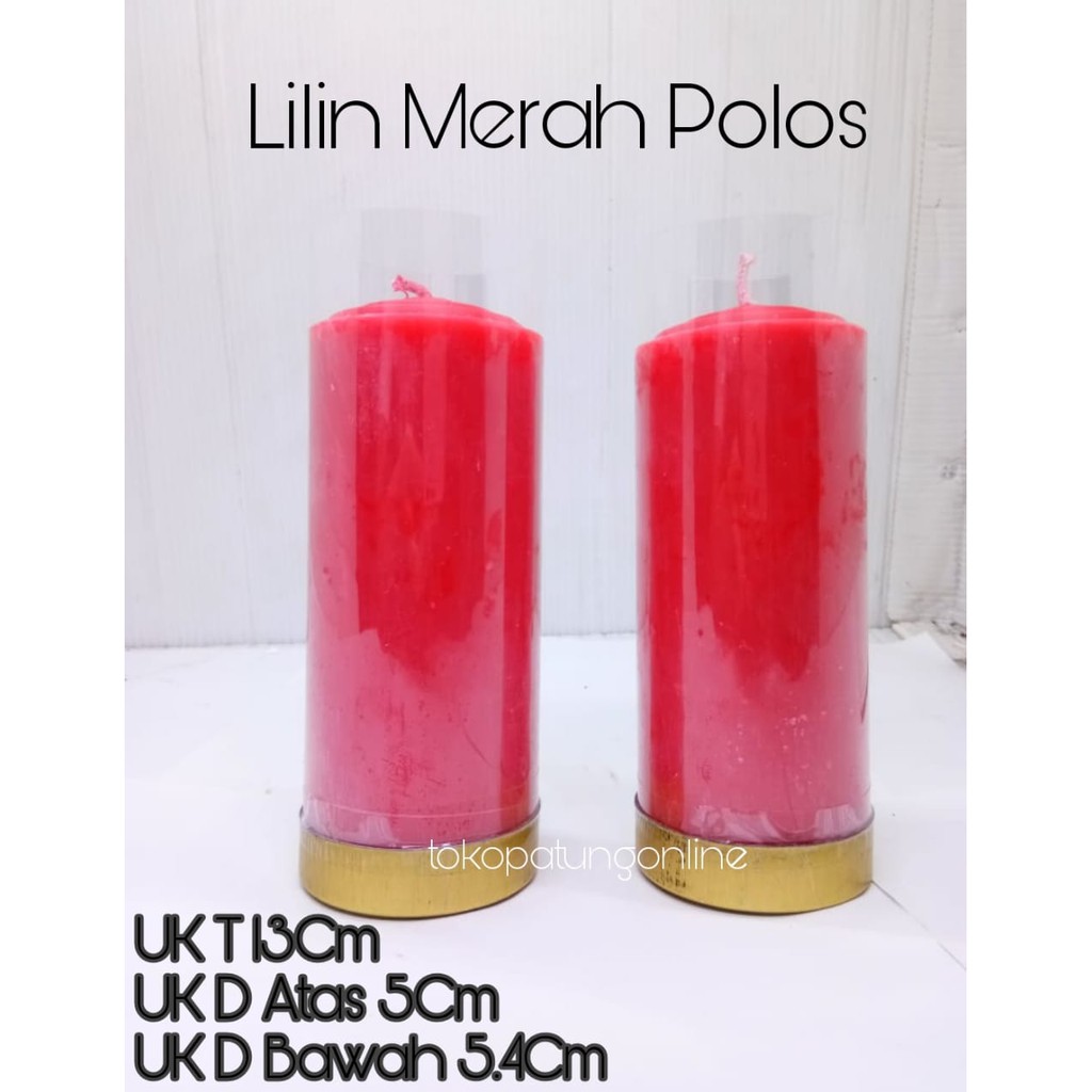 Jual Lilin Merah Polos 2 Pc 1 Kati | Shopee Indonesia