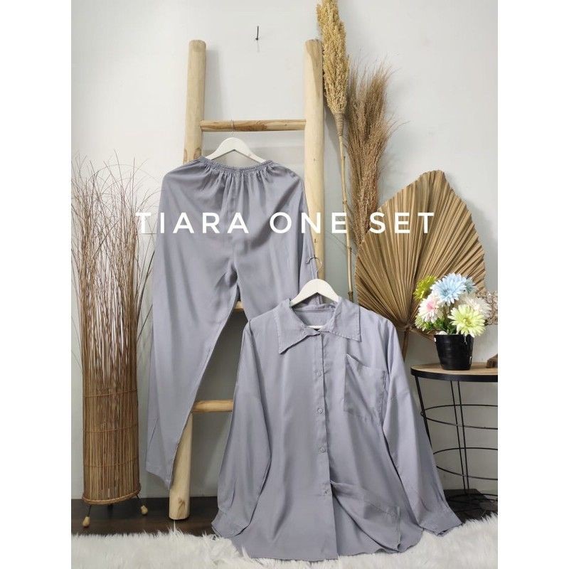 Jual Tiara one set/pajamas one set/set piyama rayon/setelan polos busui ...