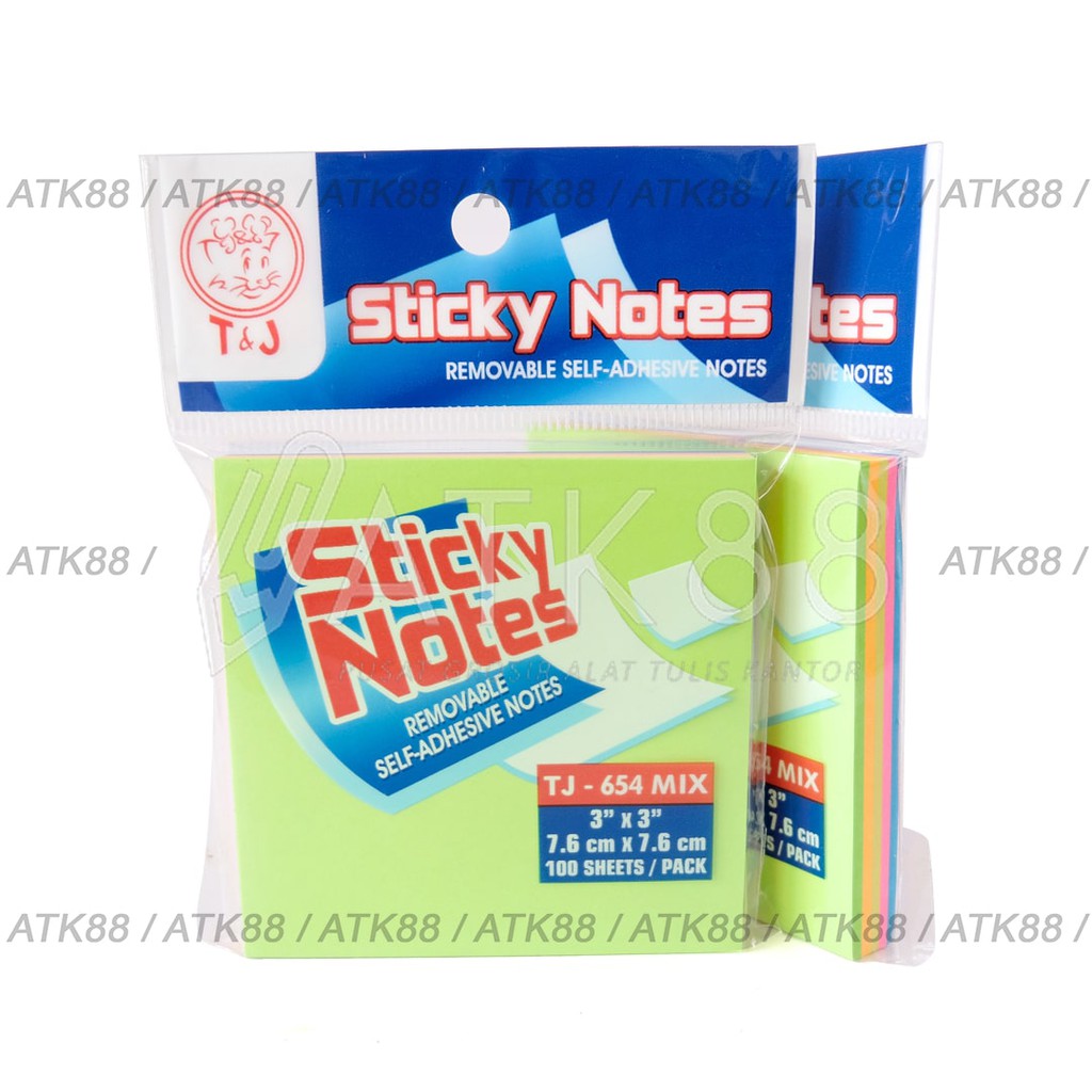 Jual Sticky Note Penanda TJ- 654 Mix Colour 5 Warna | Shopee Indonesia