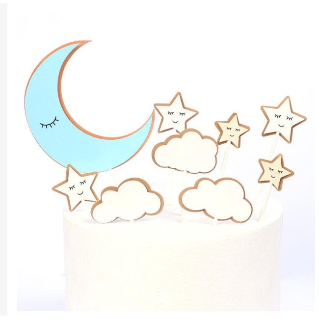 Jual Baby Moon Bulan Sabit Topper Cake Birthday / Hiasan Kue Ultah | Shopee Indonesia