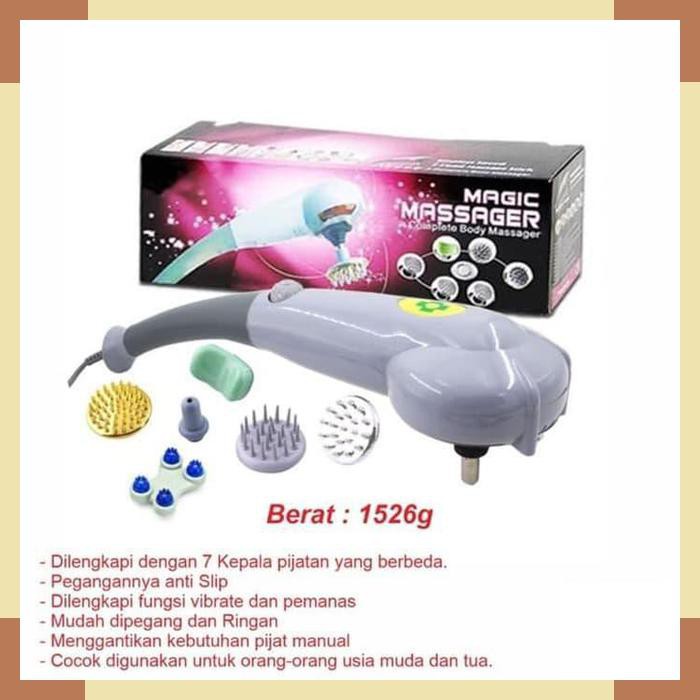 Jual Alat Pijat Getar Magic Massager 8 in 1 Akupuntur Terapi Lengkap ...