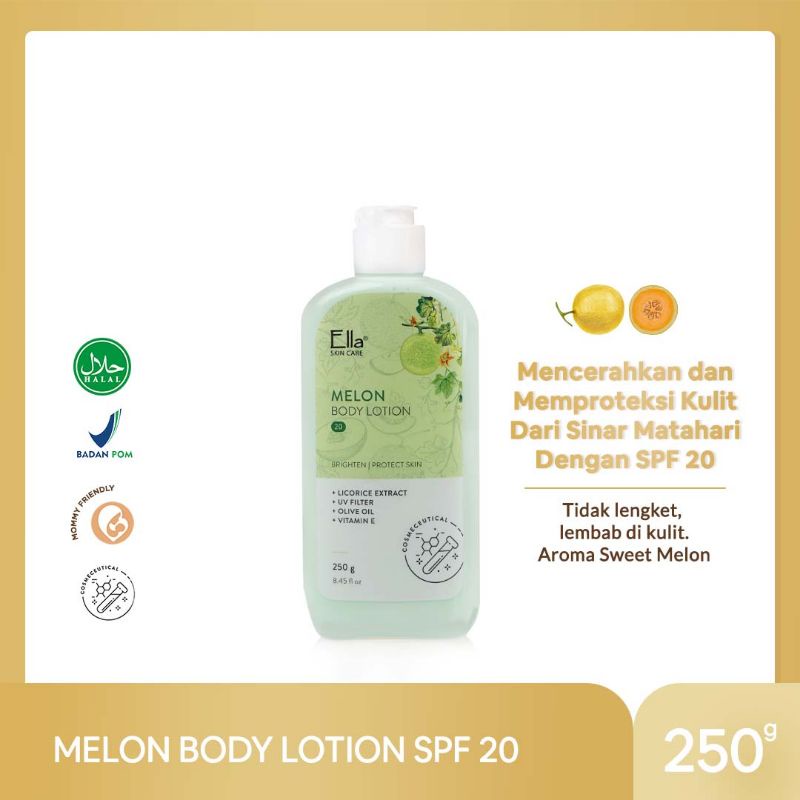 Jual ELLA SKINCARE Whitening Body Lotion SPF 20 MELON with Licorice ...