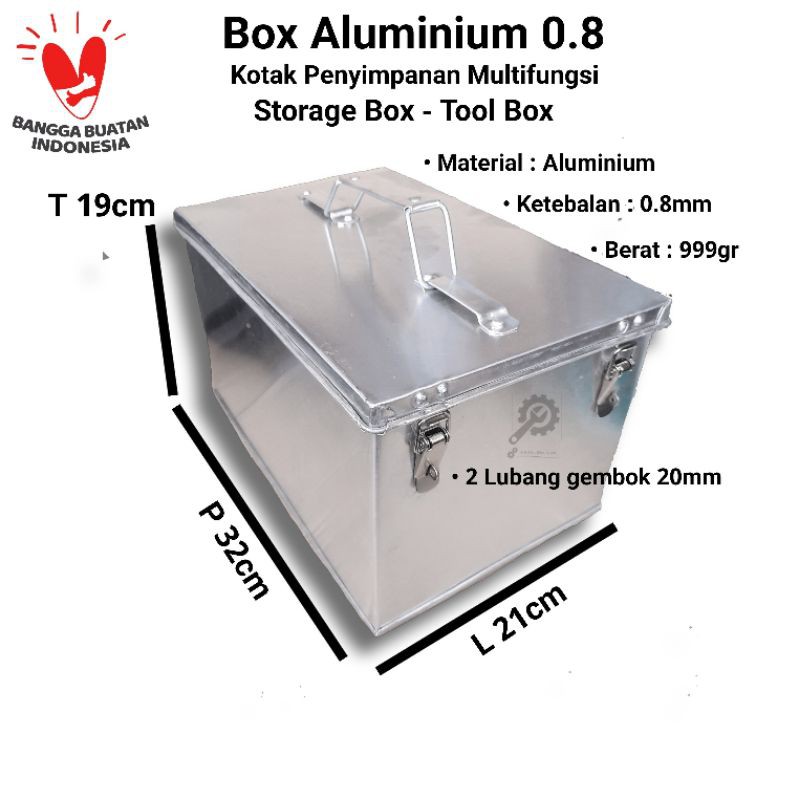Jual Box Aluminium 0.8 - Kotak Penyimpanan Multifungsi - Storage Box ...